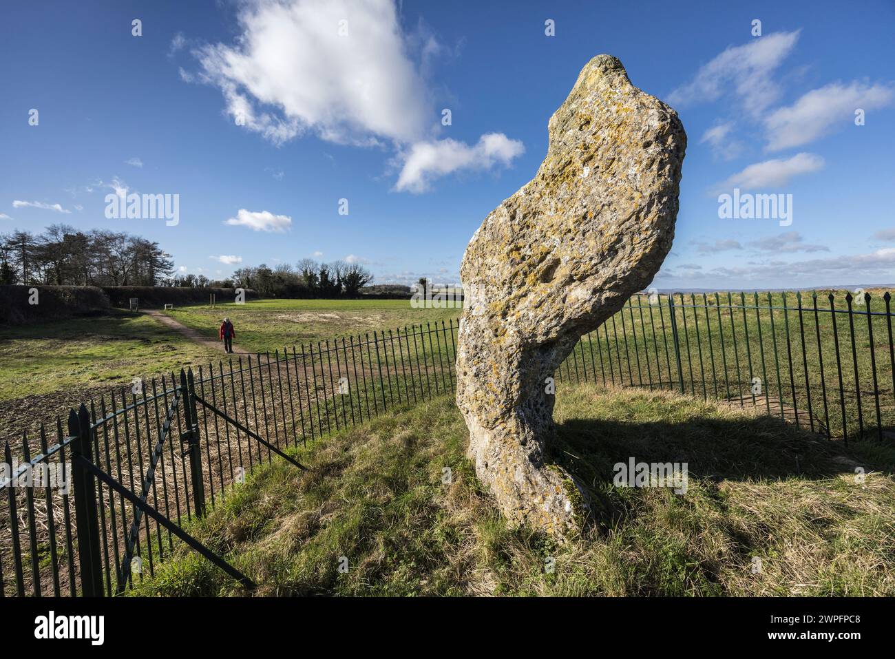 The King Stone, Rollright Stones prehistoric stone circle on the border ...