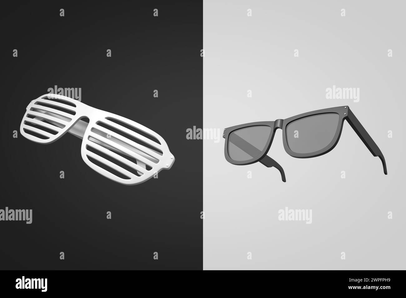 Black and white shutter shades on dual background Stock Photo - Alamy