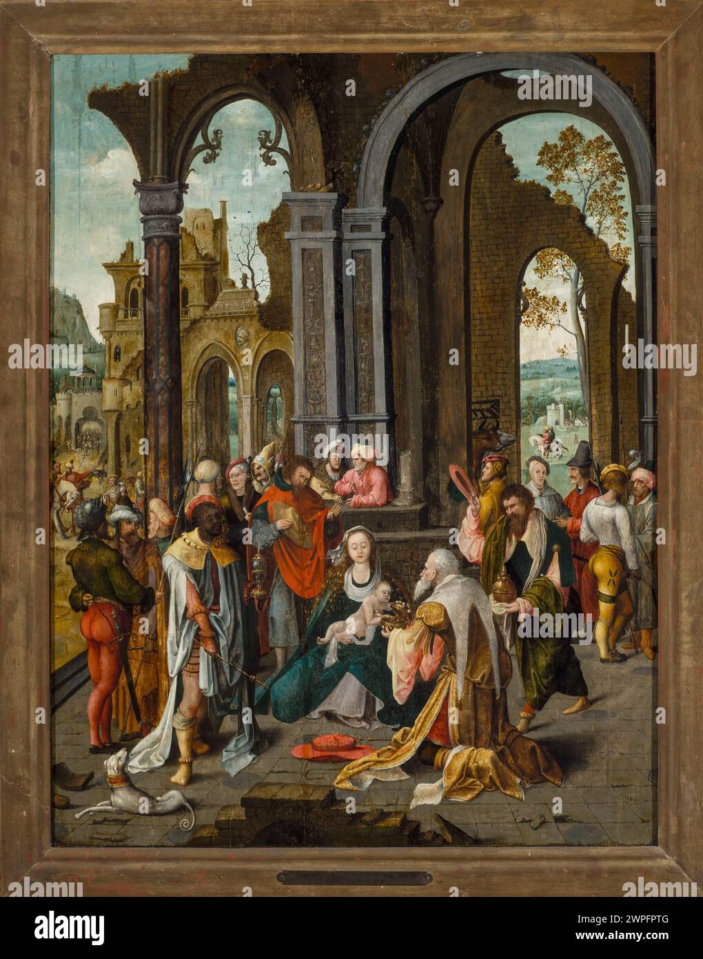This early 16th-century Dutch painting by Pseudo Blesius depicts the ...