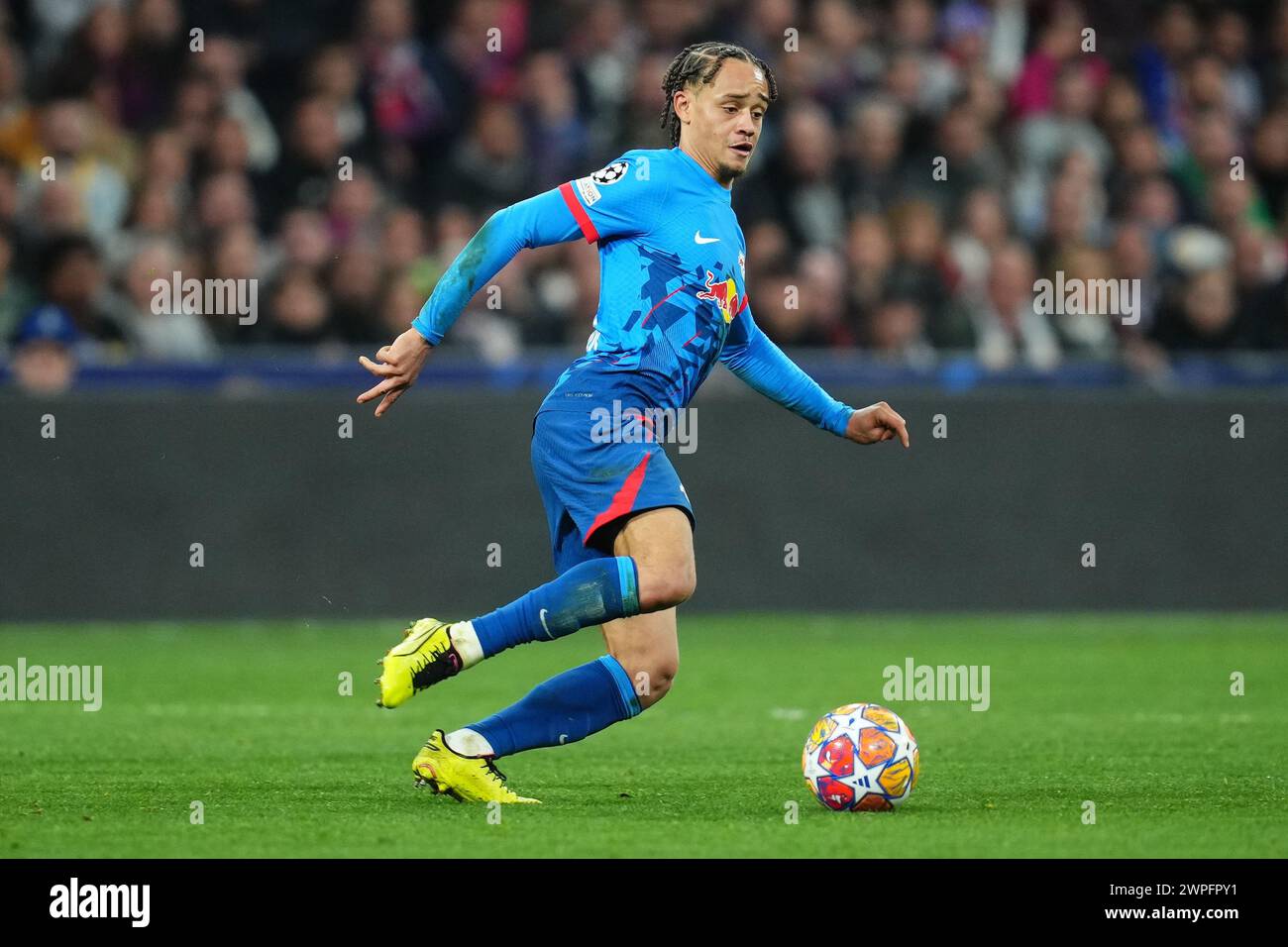 Madrid, Spain. 06th Mar, 2024. Xavi Simons of RB Leipzigduring the UEFA ...