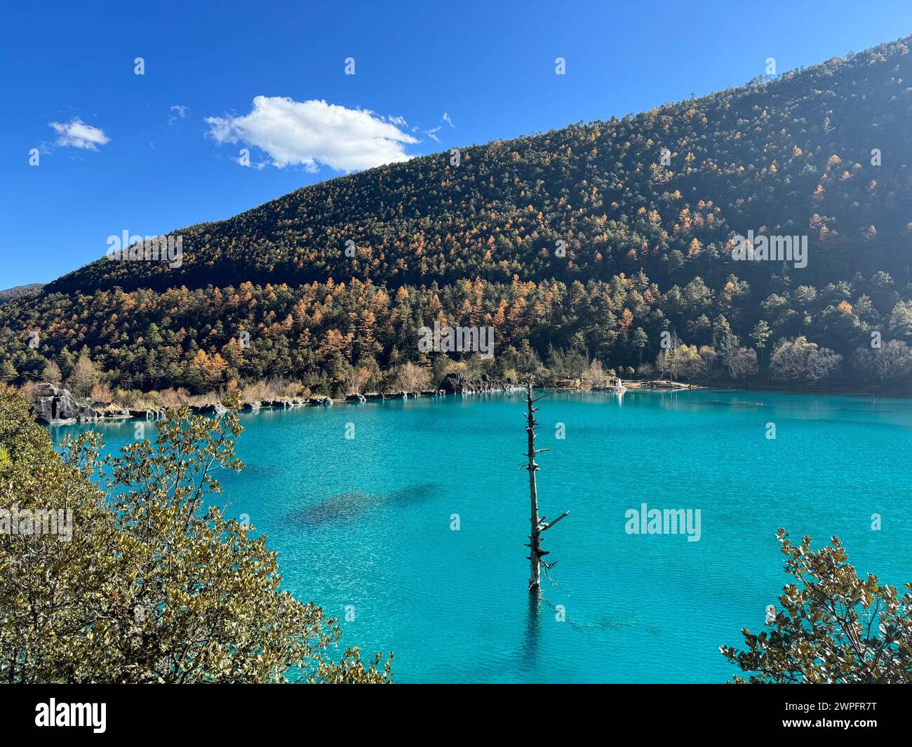Beautiful landscape of Blue Moon Valley, Lijiang, China Stock Photo - Alamy