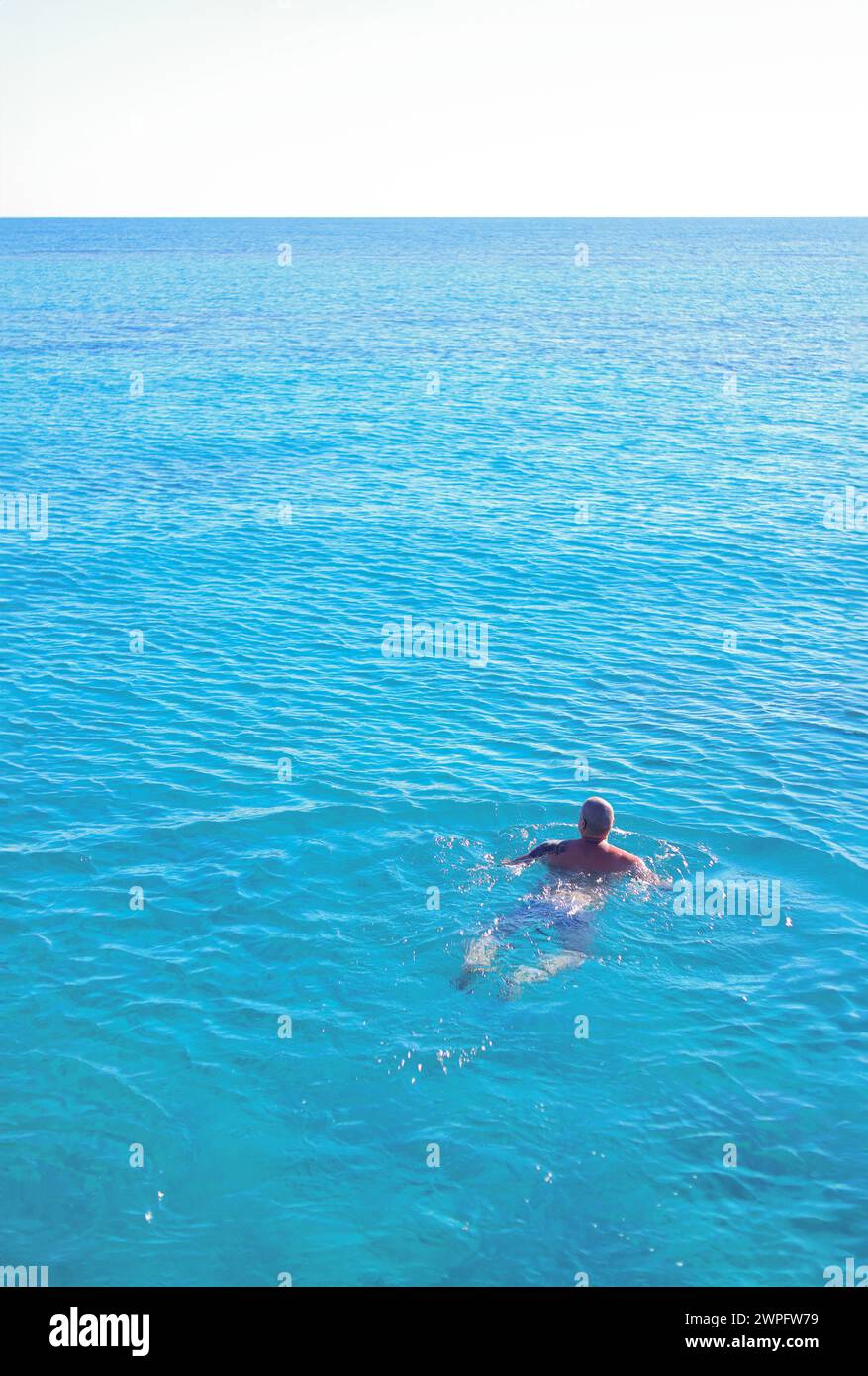 Lifebuoy drowning man in sea hi-res stock photography and images - Alamy