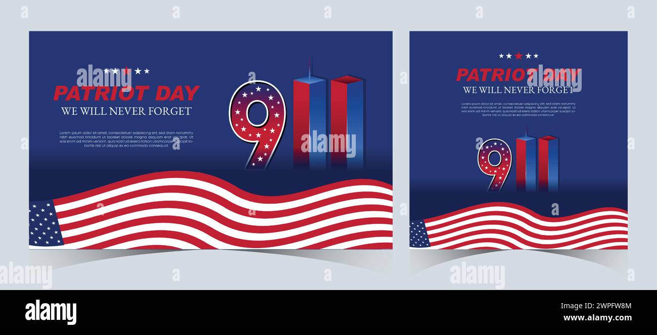 Set of Remembering September 9 11. Patriot Day September 11 Never ...