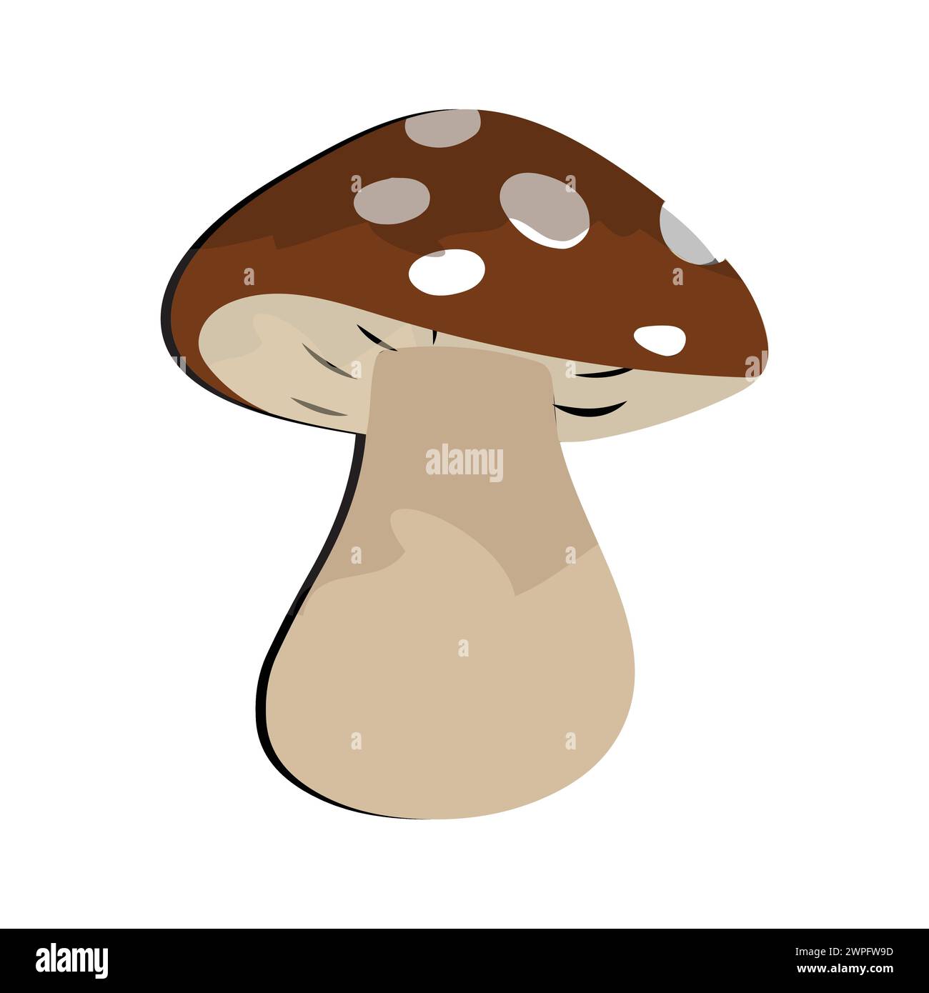 Mushroom flat design cartoon different mushrooms vector illustration ...