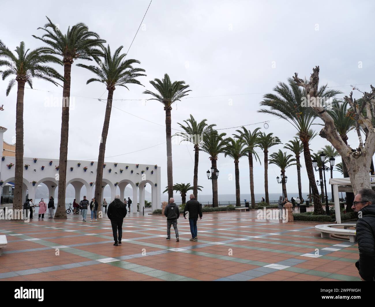 The Balcony of Europe in Nerja Spain Stock Photo - Alamy