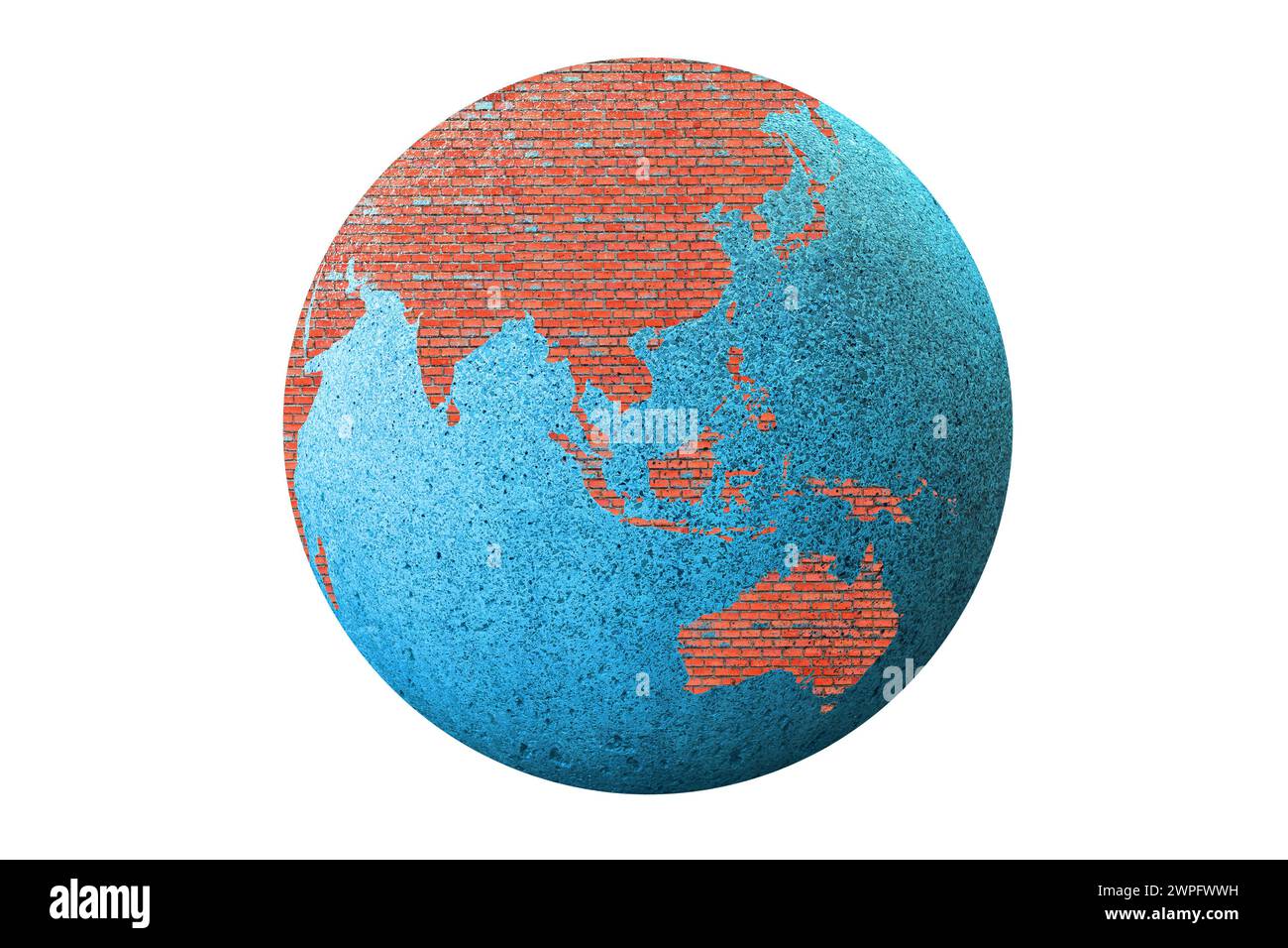 Bricks world map hi-res stock photography and images - Alamy