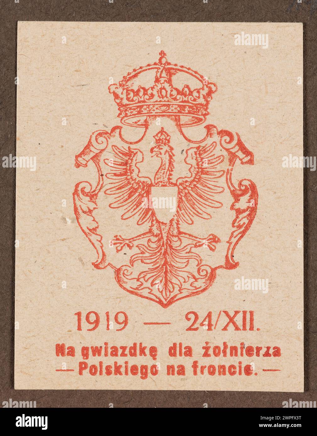 Case printing depicting the Polish emblem under the Crown and text ...