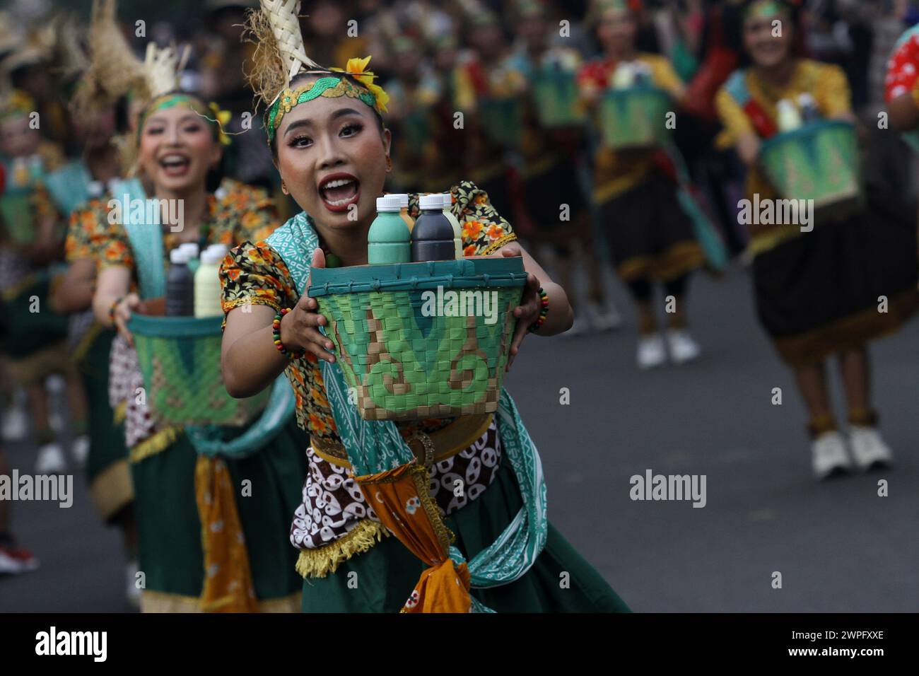 Yogyakarta, Indonesia. 7th Mar, 2024. Performers wear traditional ...