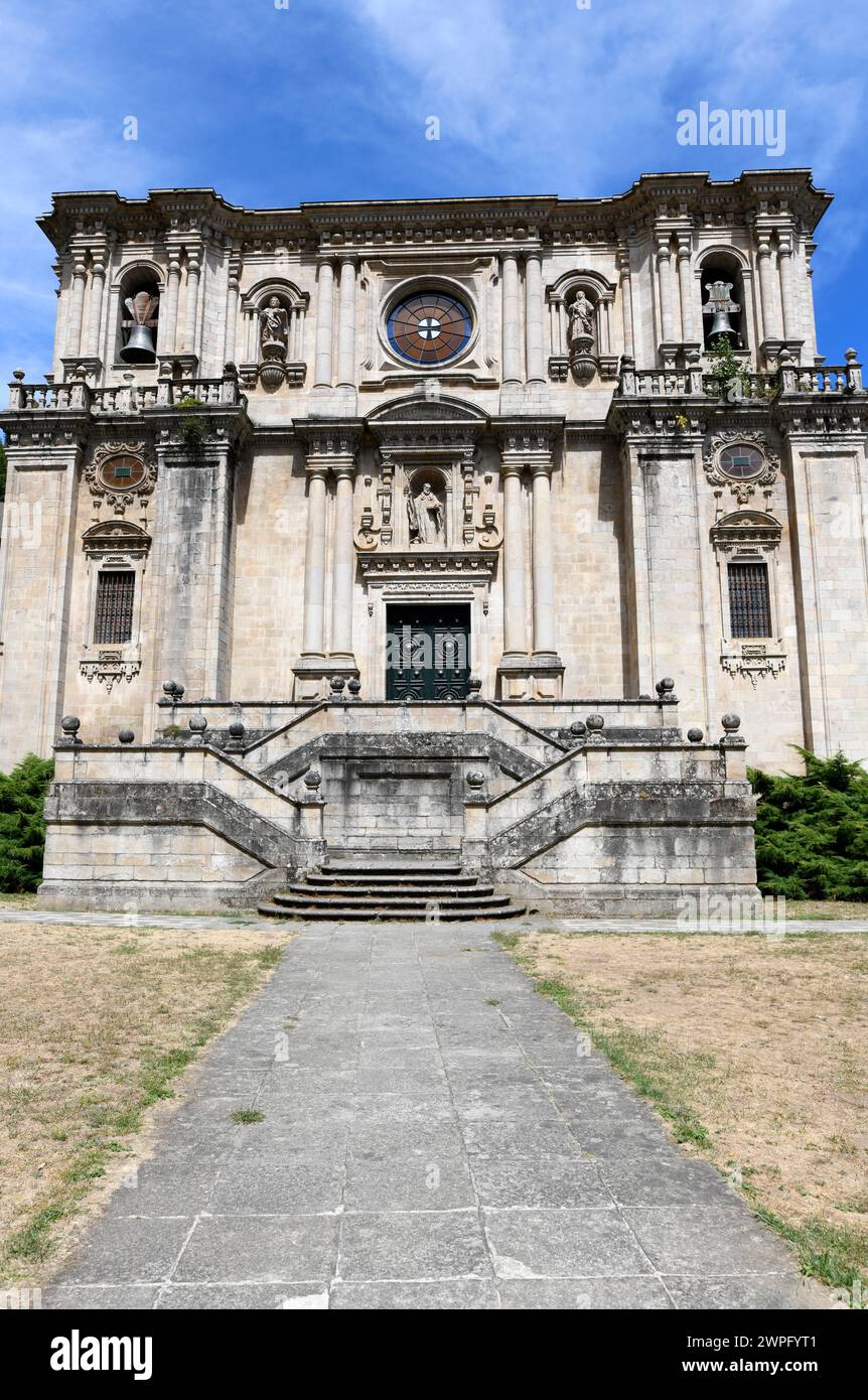 Monasterio de San Julian de Samos (6-18th century). Main facade ...