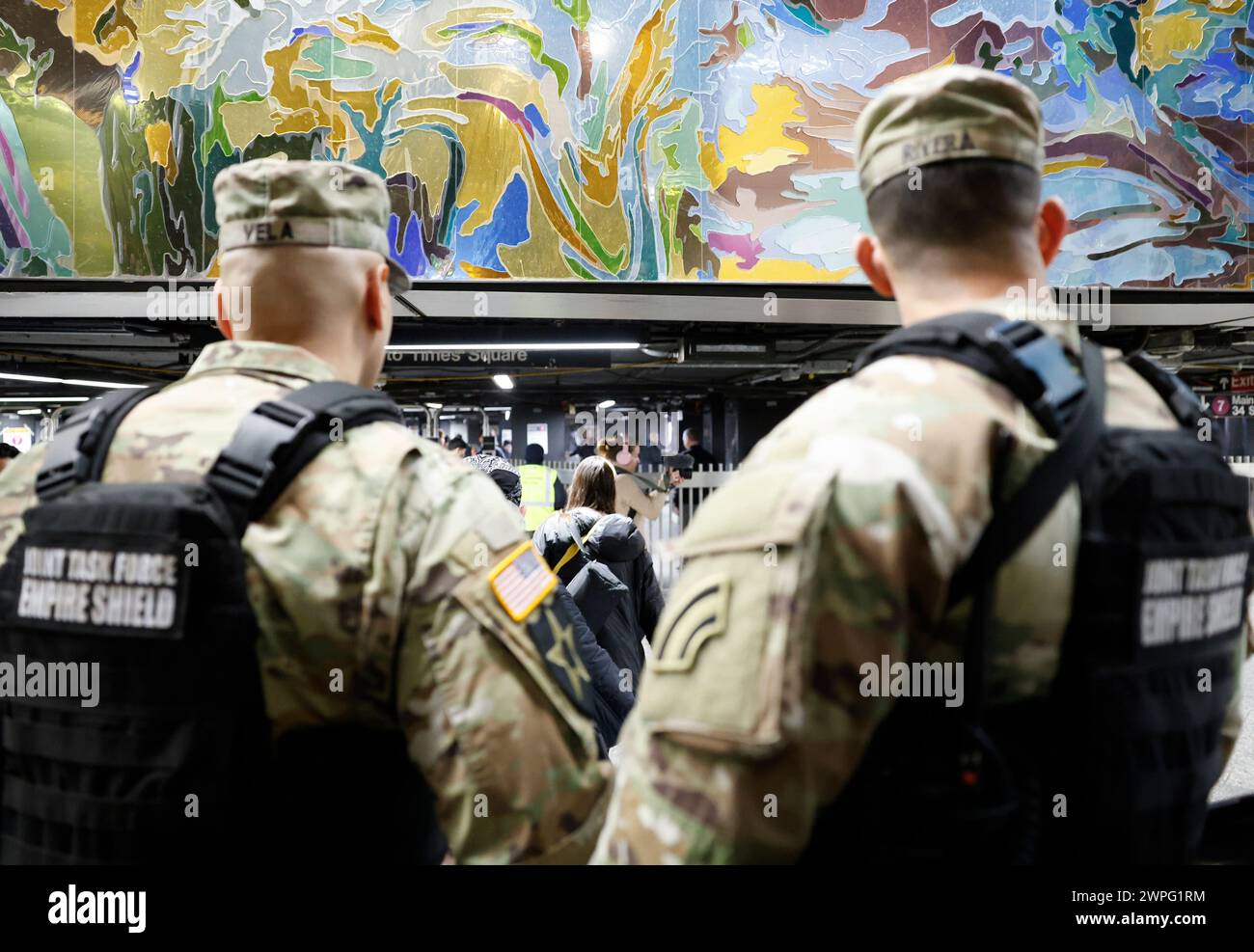 New York, United States. 06th Mar, 2024. National Guard personnel in ...