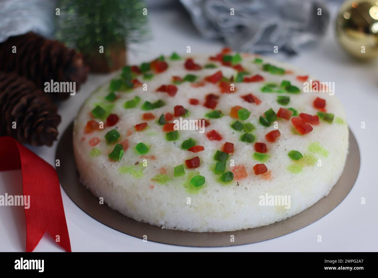 Vattayappam with tutti fruity, a Kerala sweet dish. Vattayappam is a ...