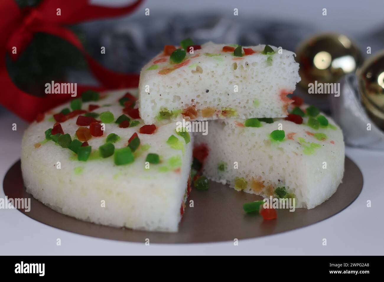 Vattayappam with tutti fruity, a Kerala sweet dish. Vattayappam is a ...