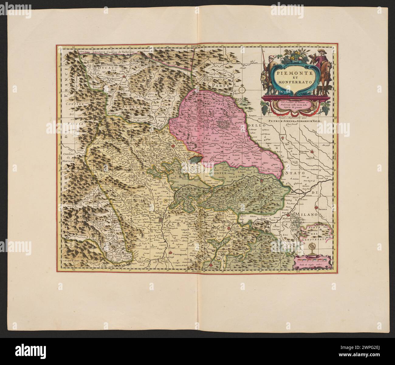 Piedmont region map hi-res stock photography and images - Alamy