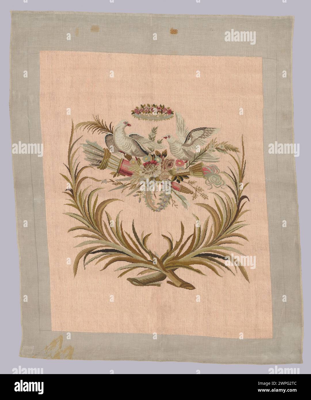 A 19th-century steam napkin produced in the 1800s, showing typical ...