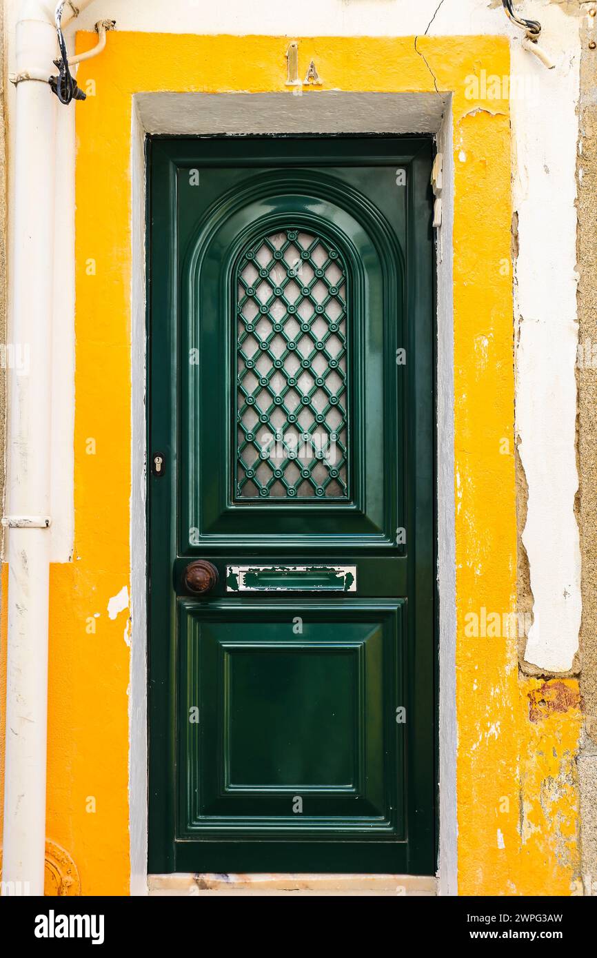 Typical Portuguese facade with chipped painting in Elvas Stock Photo ...