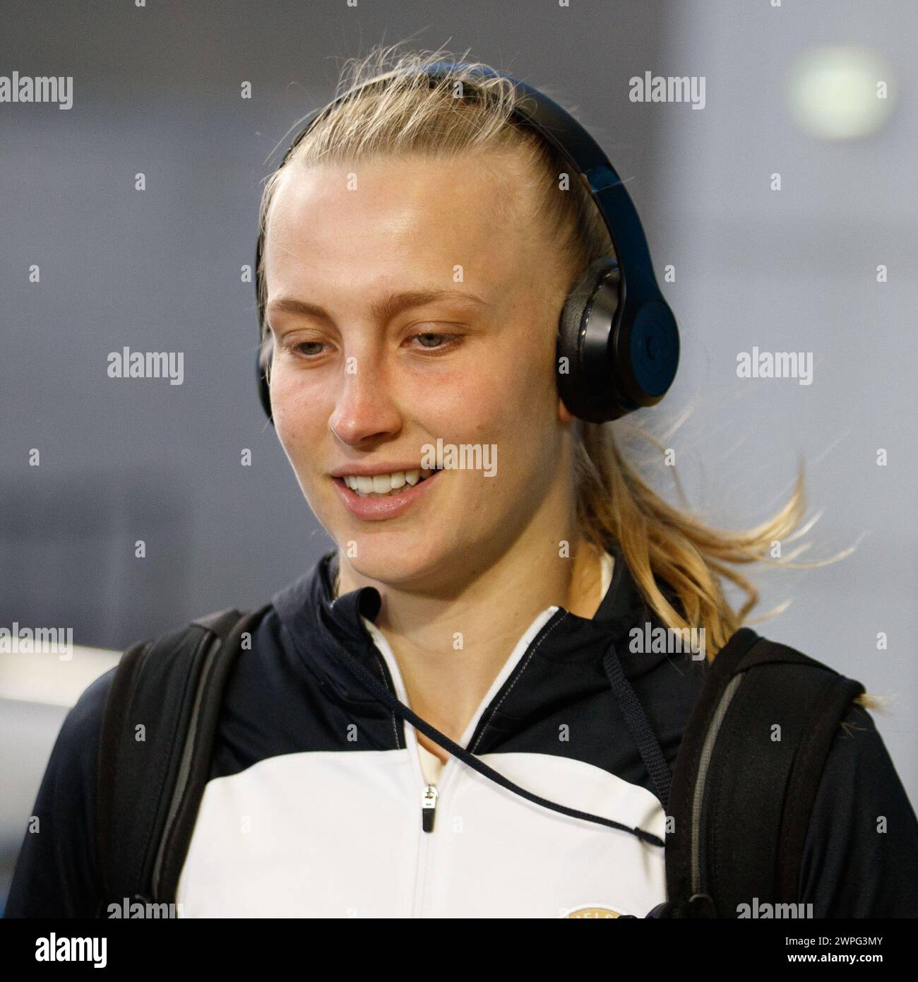 Aggie Beever-Jones #33 of Chelsea F.C. arriving at the Joie Stadium ...