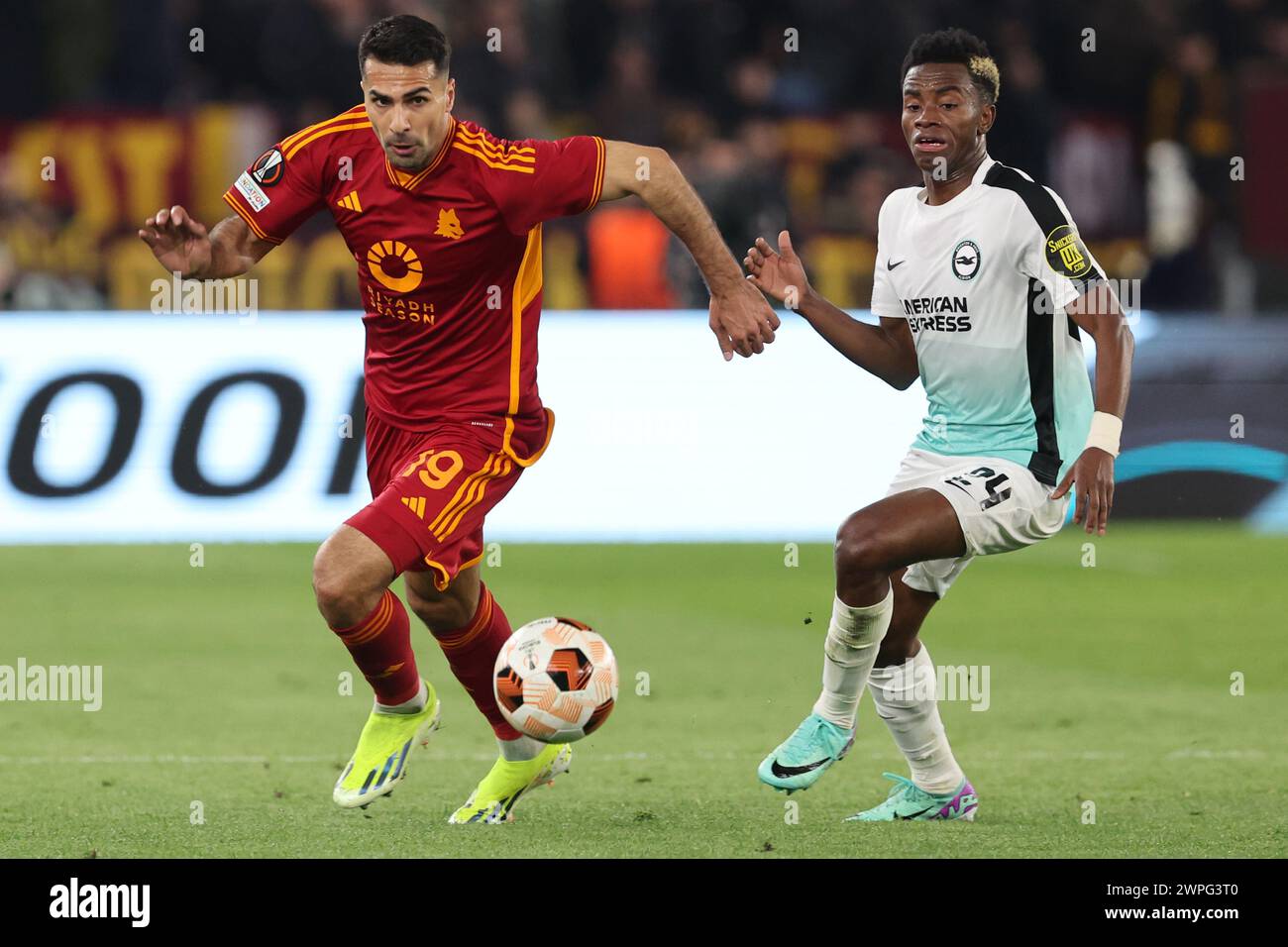 Rome, Italy. 07th Mar, 2024. Rome, Italy 07.03.2024: Zeki Celik of Roma ...