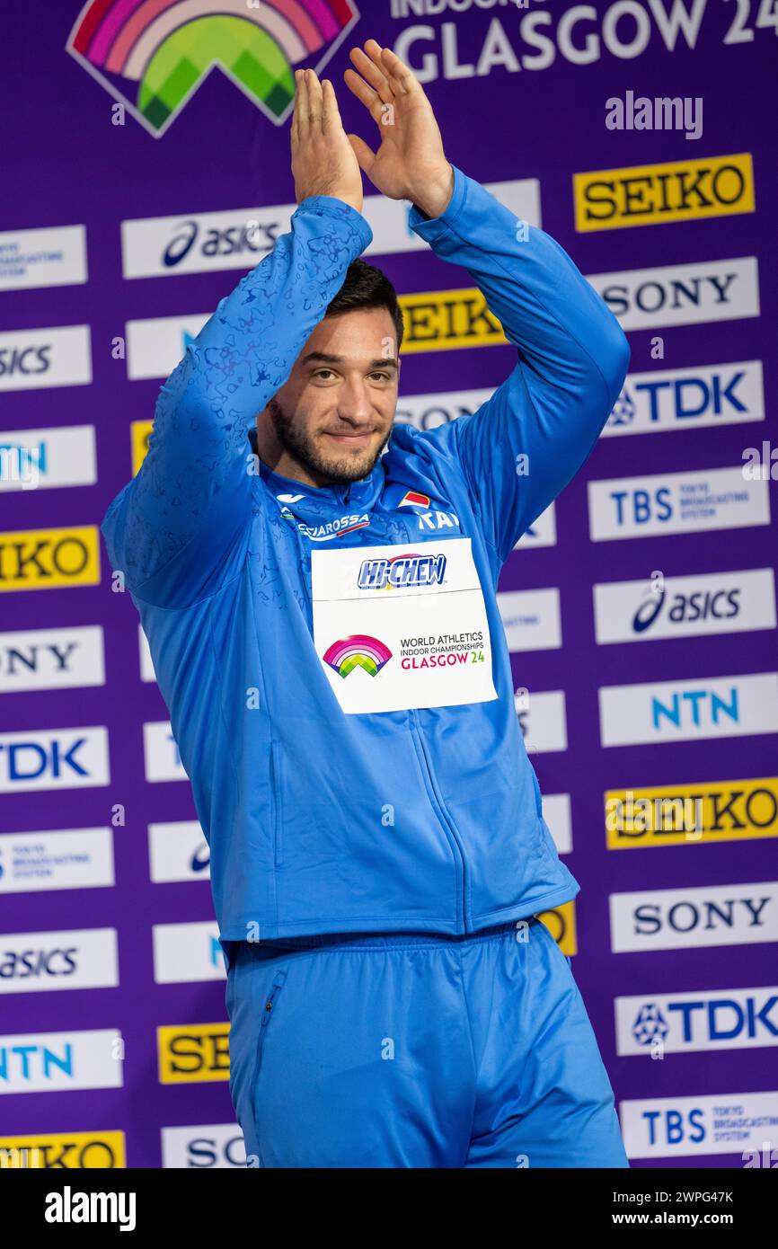 Leonardo Fabbri of Italy (Bronze) medal ceremony in the men’s shot put ...