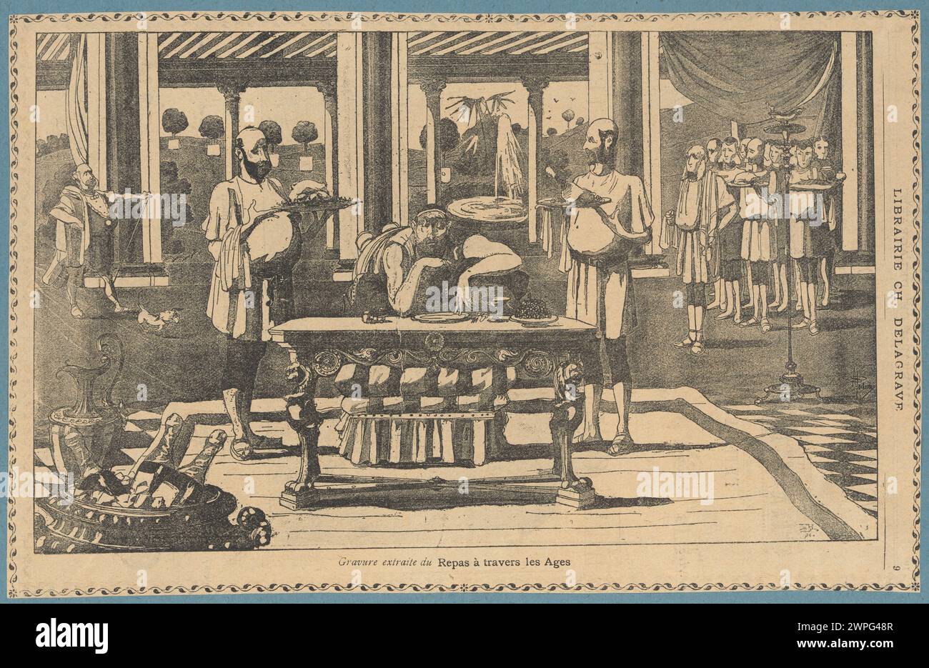 Painting by Albert Guillaume from 1890-1895 depicting a dignitary meal ...