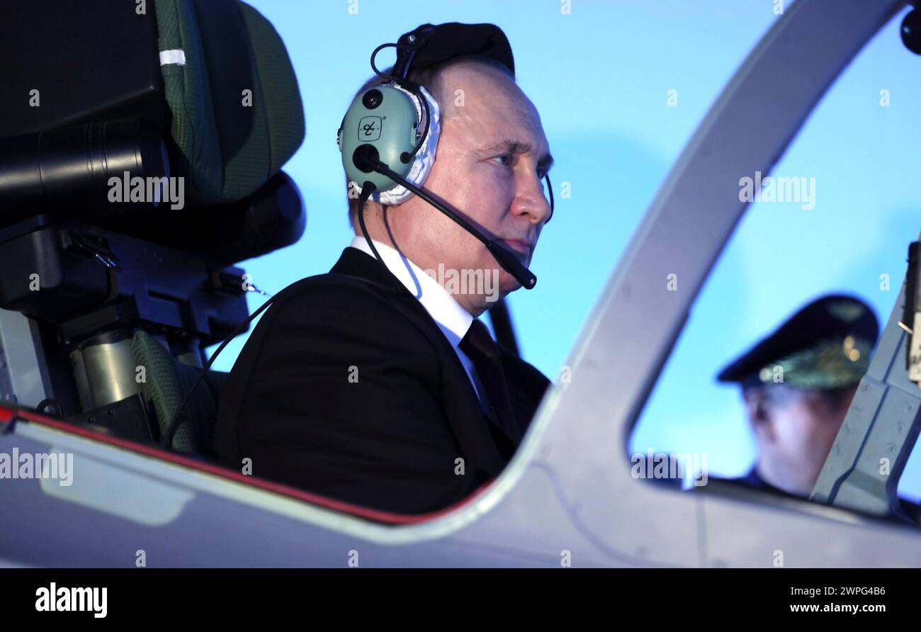 Krasnodar, Russia. 07 March, 2024. Russian President Vladimir Putin ...