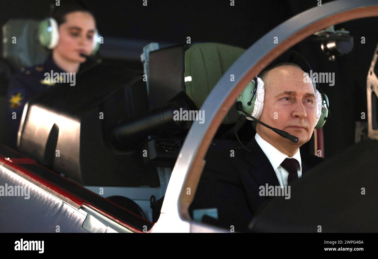 Krasnodar, Russia. 07 March, 2024. Russian President Vladimir Putin ...