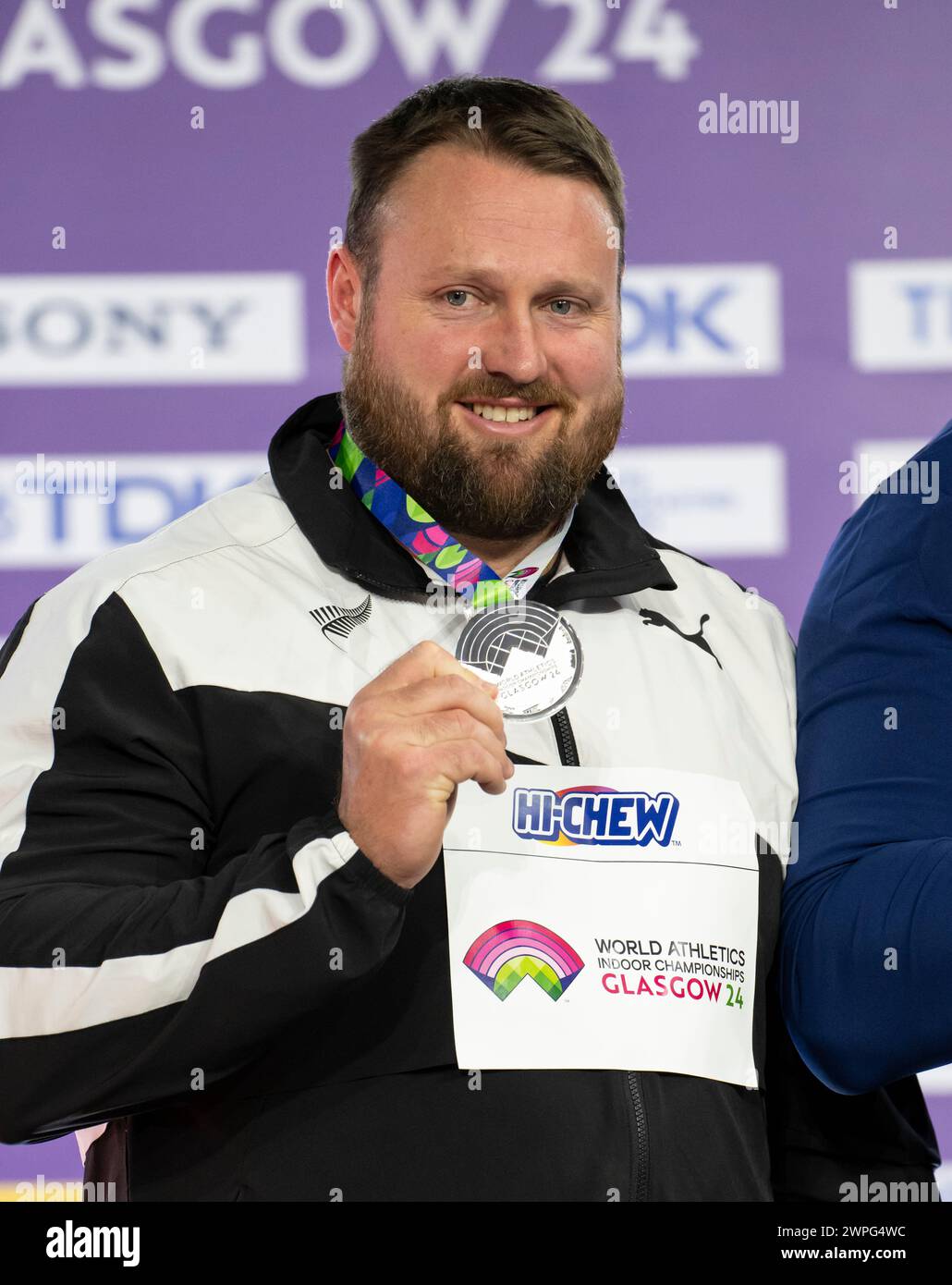 Tom Walsh of New Zealand (Silver) medal ceremony in the men’s shot put ...