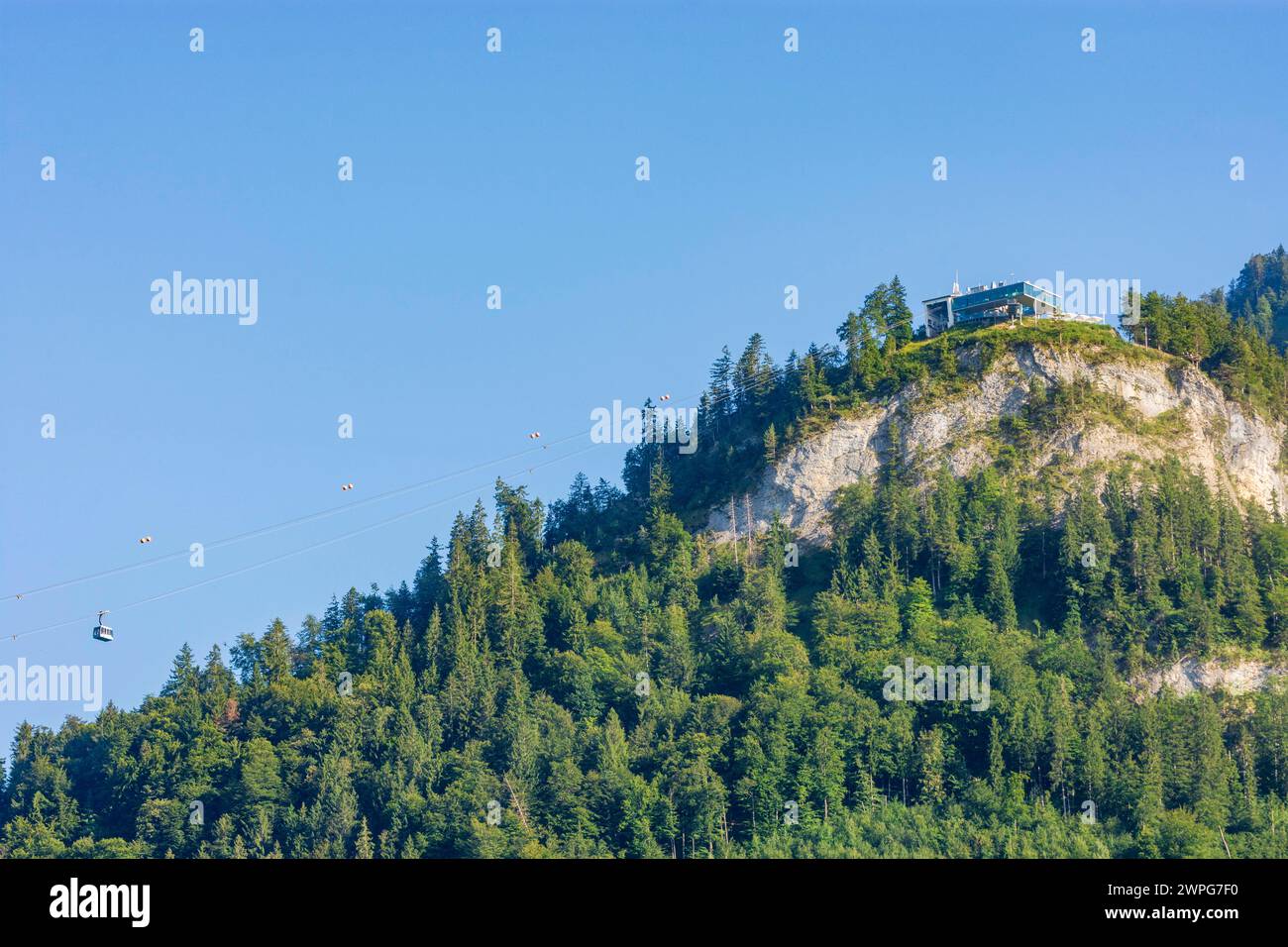 cable car Karrenseilbahn to mountain Karren Dornbirn Bodensee Lake ...