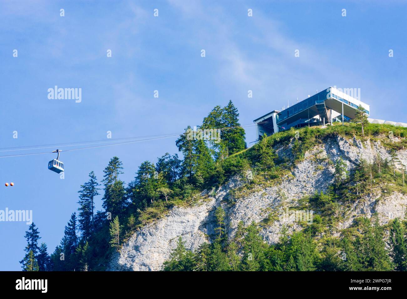 cable car Karrenseilbahn to mountain Karren Dornbirn Bodensee Lake ...