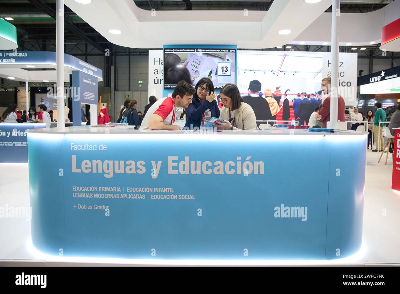 Several people during the International Student and Education Fair ...