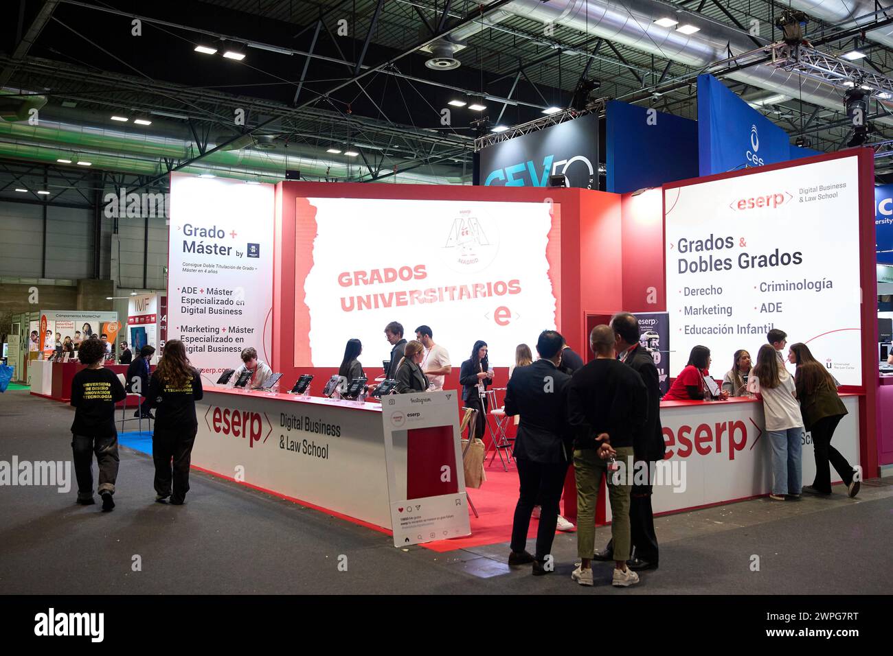 Several people during the International Student and Education Fair ...