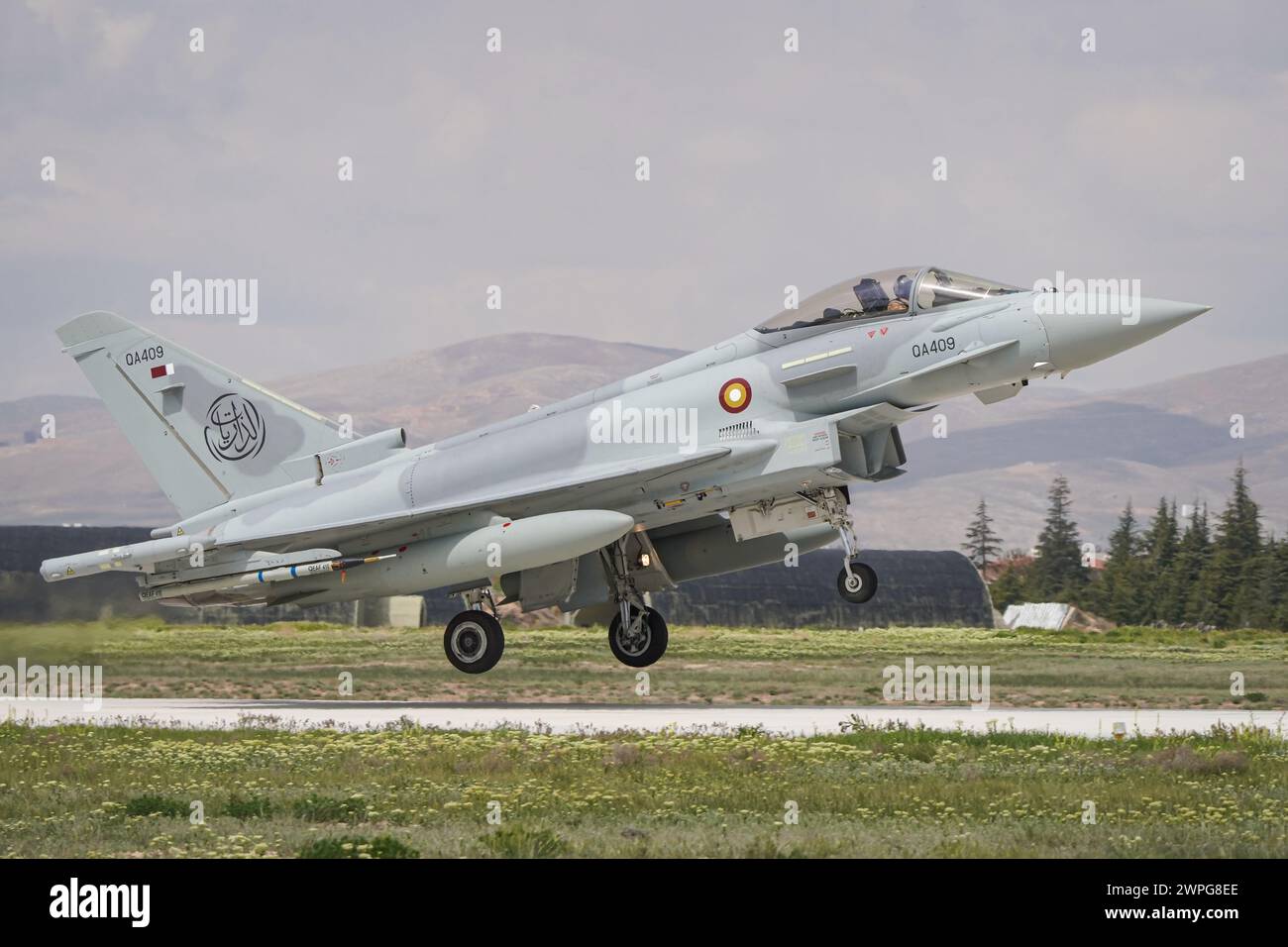 KONYA, TURKIYE - MAY 09, 2023: Qatar Air Force Eurofighter Typhoon ...