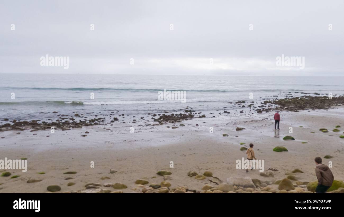 Gloomy Winter Beach Walk in Miramar, California Stock Photo - Alamy