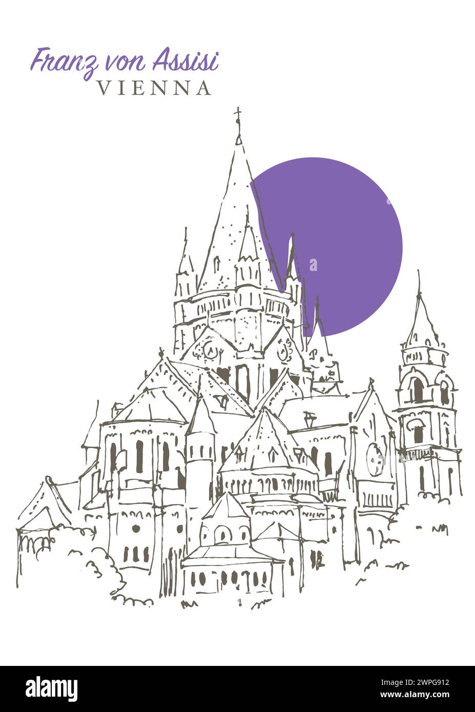 Vienna church architecture Stock Vector Images - Alamy