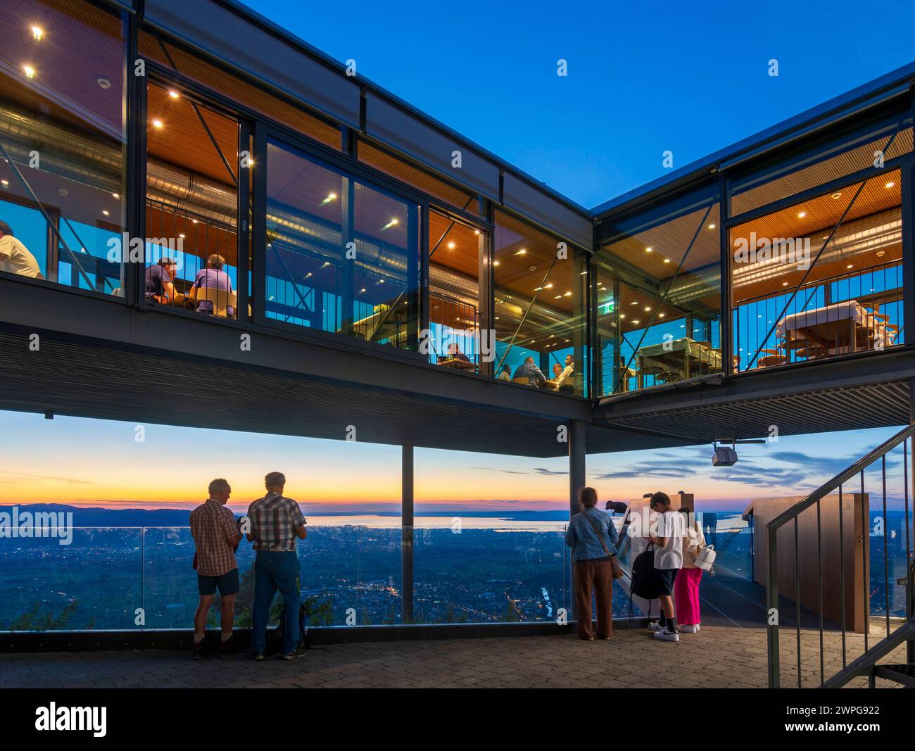 mountain Karren, cable car summit station, panorama restaurant, viewing ...