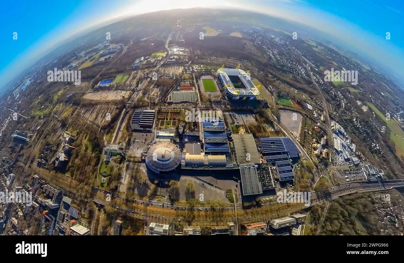 Luftbild, Westfalenhallen für Events und Veranstaltungen, Signal Iduna ...