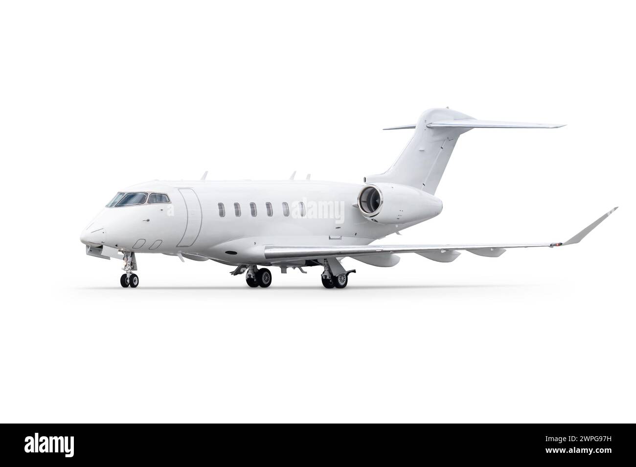 Luxury private jet isolated on white background Stock Photo - Alamy