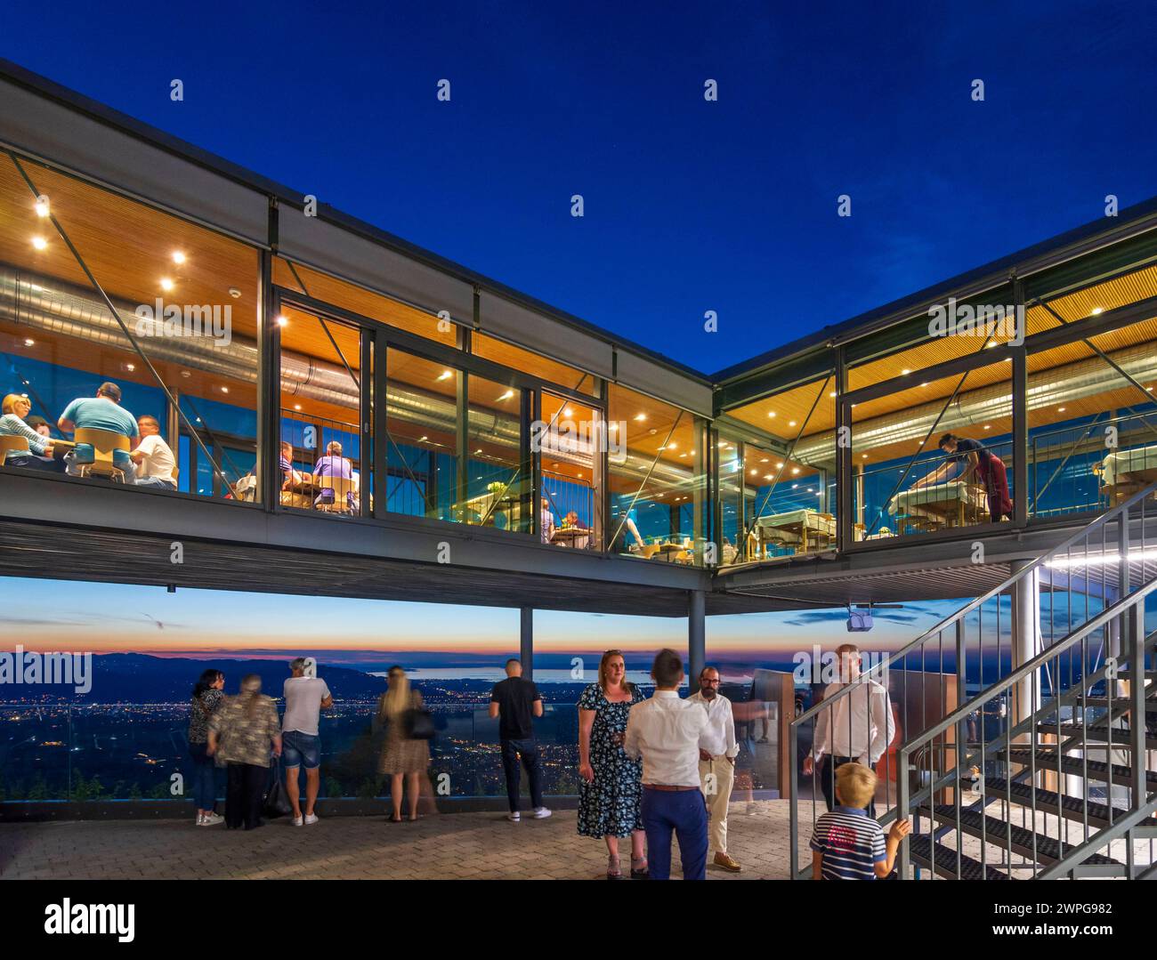 mountain Karren, cable car summit station, panorama restaurant, viewing ...