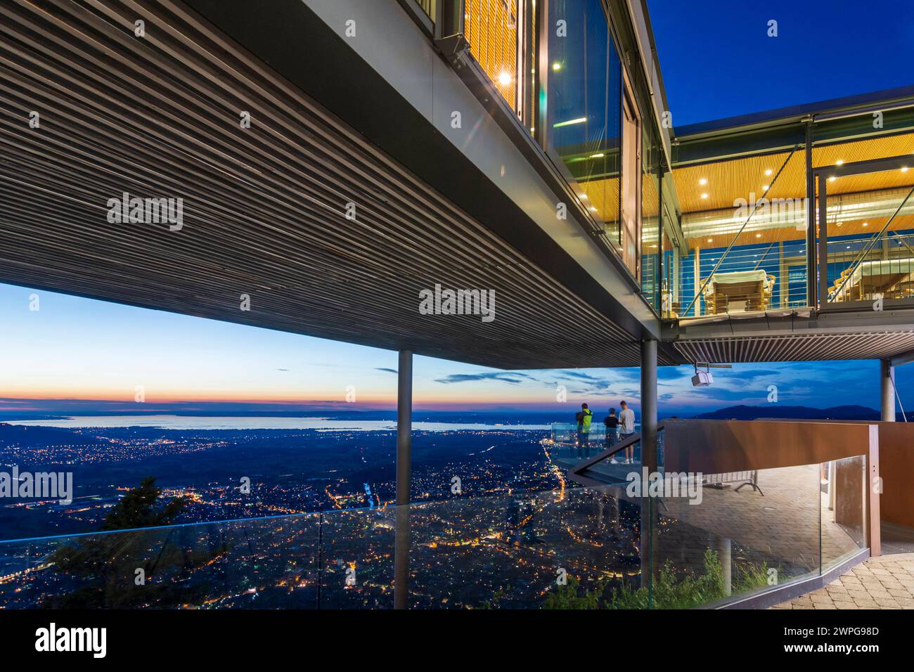 mountain Karren, cable car summit station, panorama restaurant, viewing ...