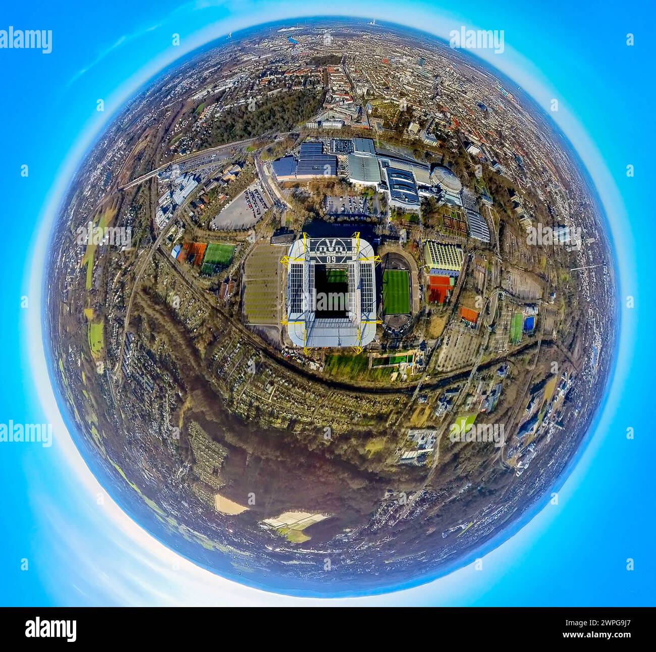 Luftbild, Westfalenhallen für Events und Veranstaltungen, Signal Iduna ...