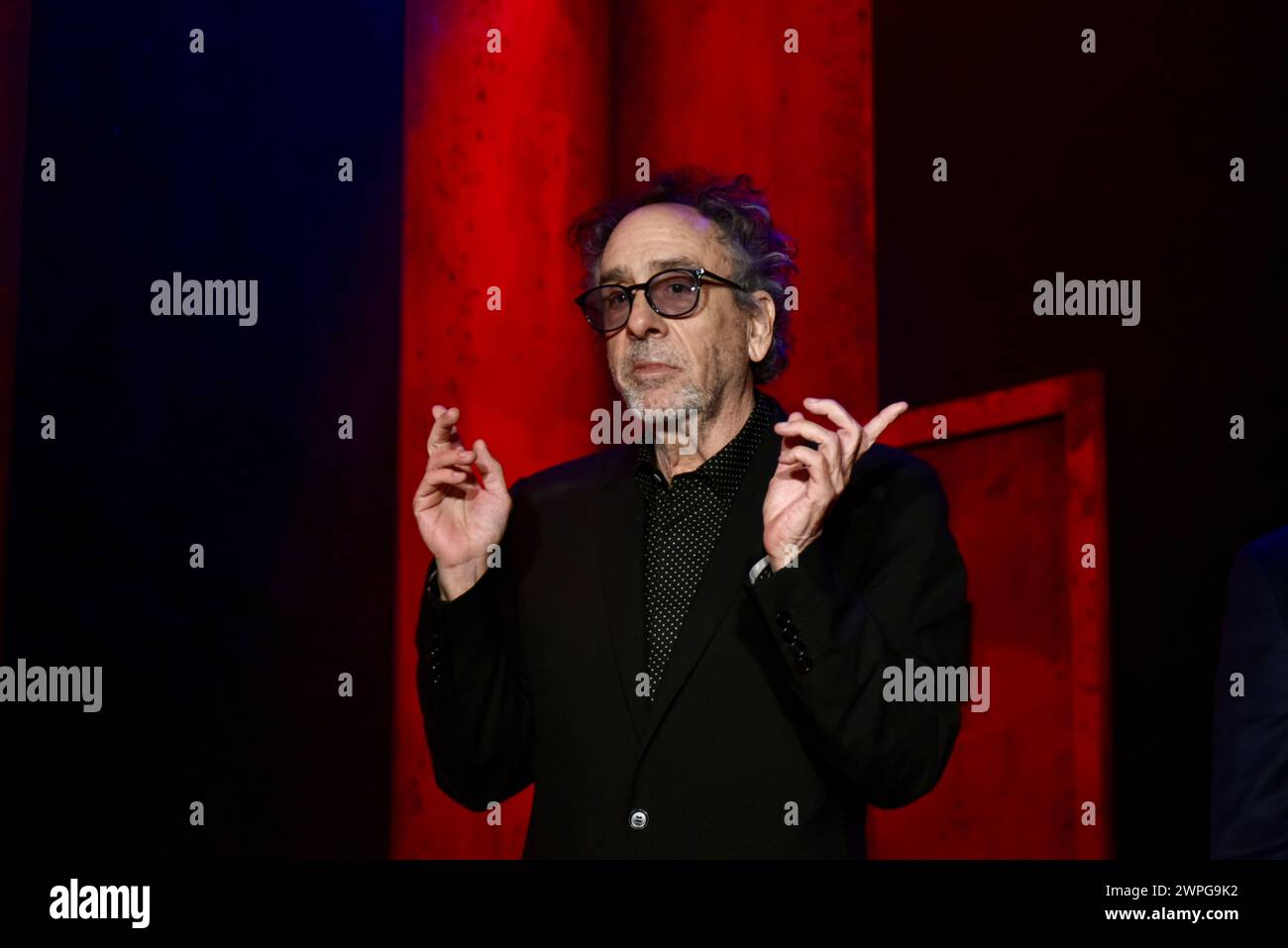 Director Tim Burton poses during the photocall of the exhibition 'Tim ...