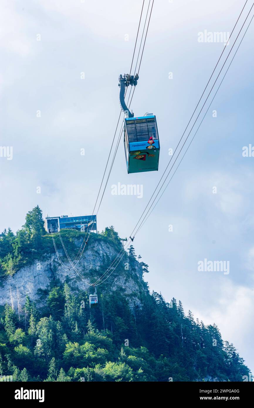 cable car Karrenseilbahn to mountain Karren Dornbirn Bodensee Lake ...