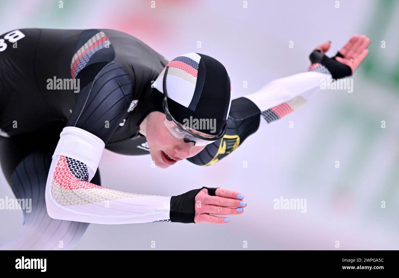 Inzell, Germany. 07th Mar, 2024. Speed skating: Sprint World ...