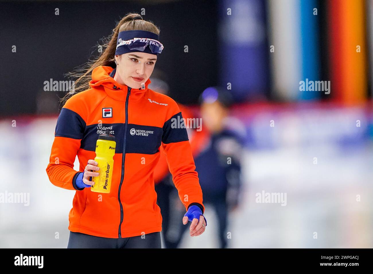 INZELL, GERMANY - MARCH 7: Isabel Grevelt of the Netherlands competing ...