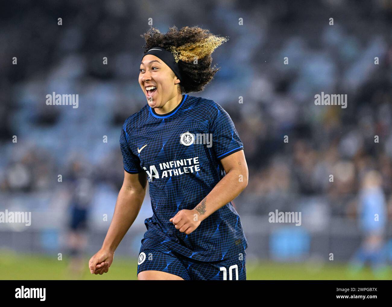 Lauren James of Chelsea Women celebrates her goal to make it 0-1 ...