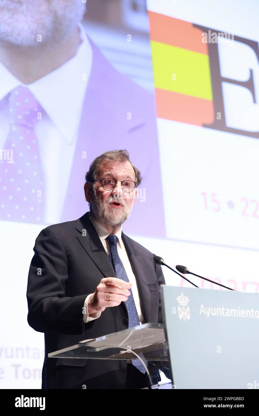 Former Prime Minister Mariano Rajoy Brey during his speech at the forum ...
