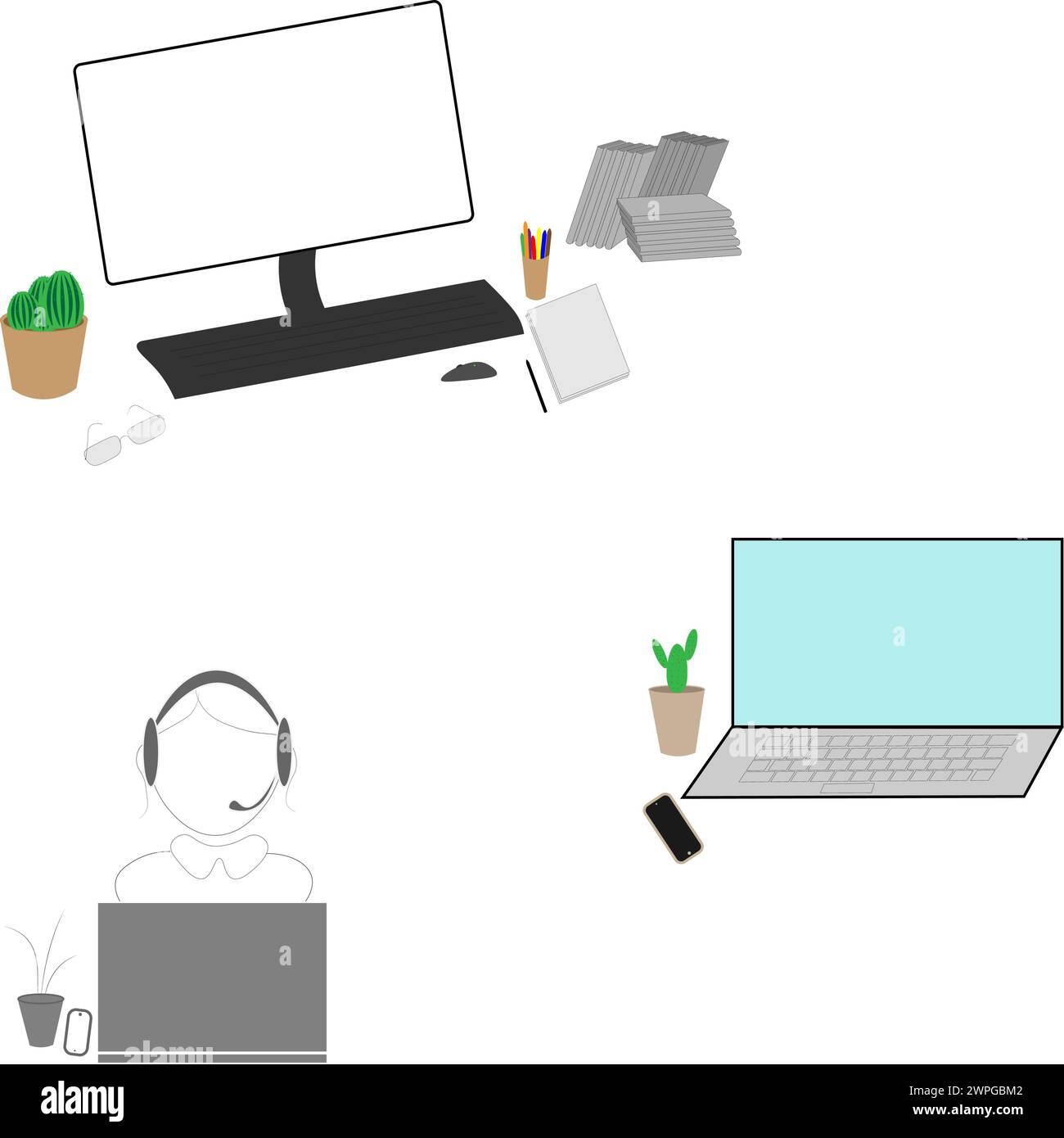 Computer keyboard operator Stock Vector Images - Alamy