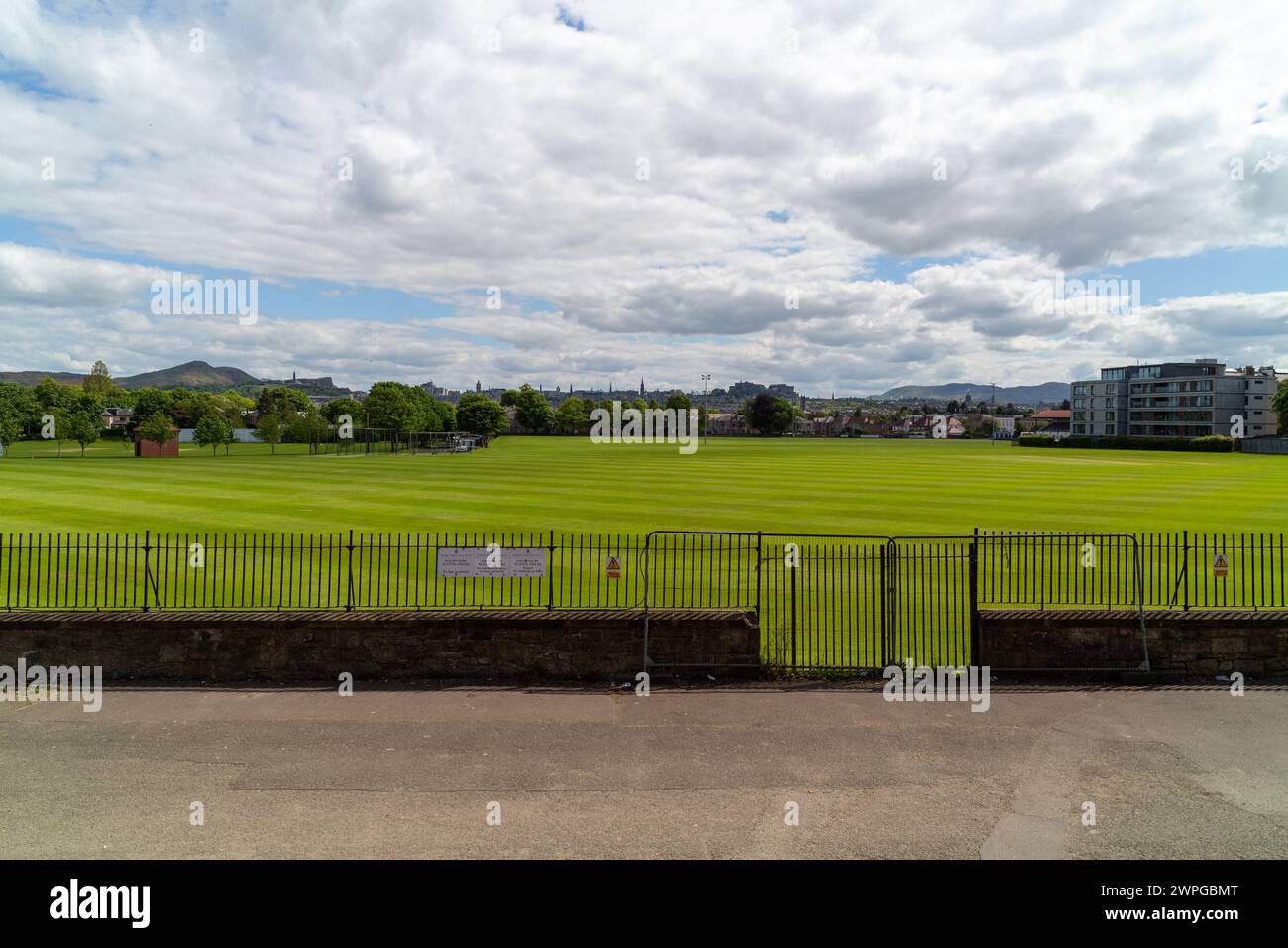Goldenacre playing fields, Edinburgh Stock Photo - Alamy