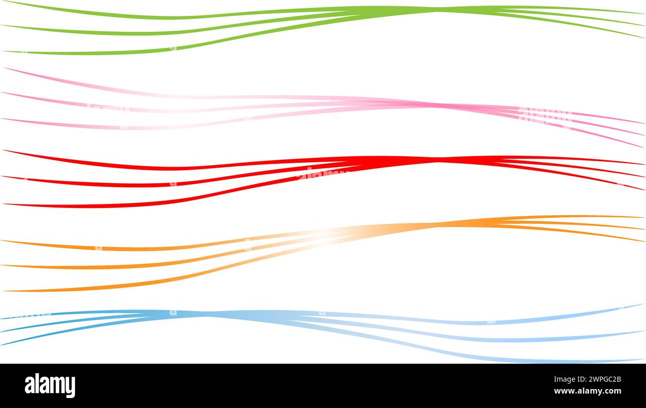 A collection of colorful lines. Illustrations of doodle lines Stock ...