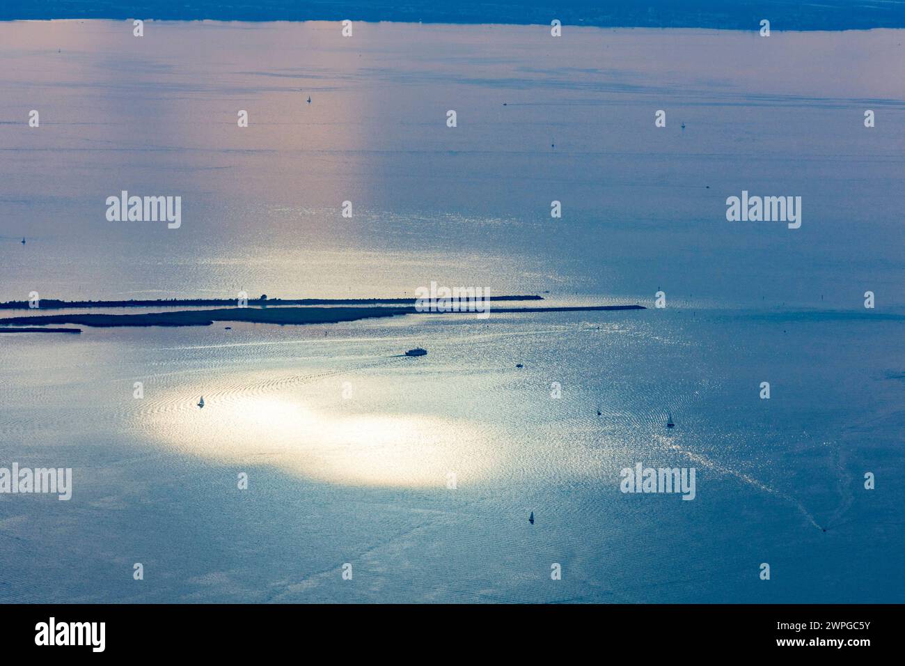 lake Bodensee Lake Constance, mouth of the Alpine Rhine into Lake ...
