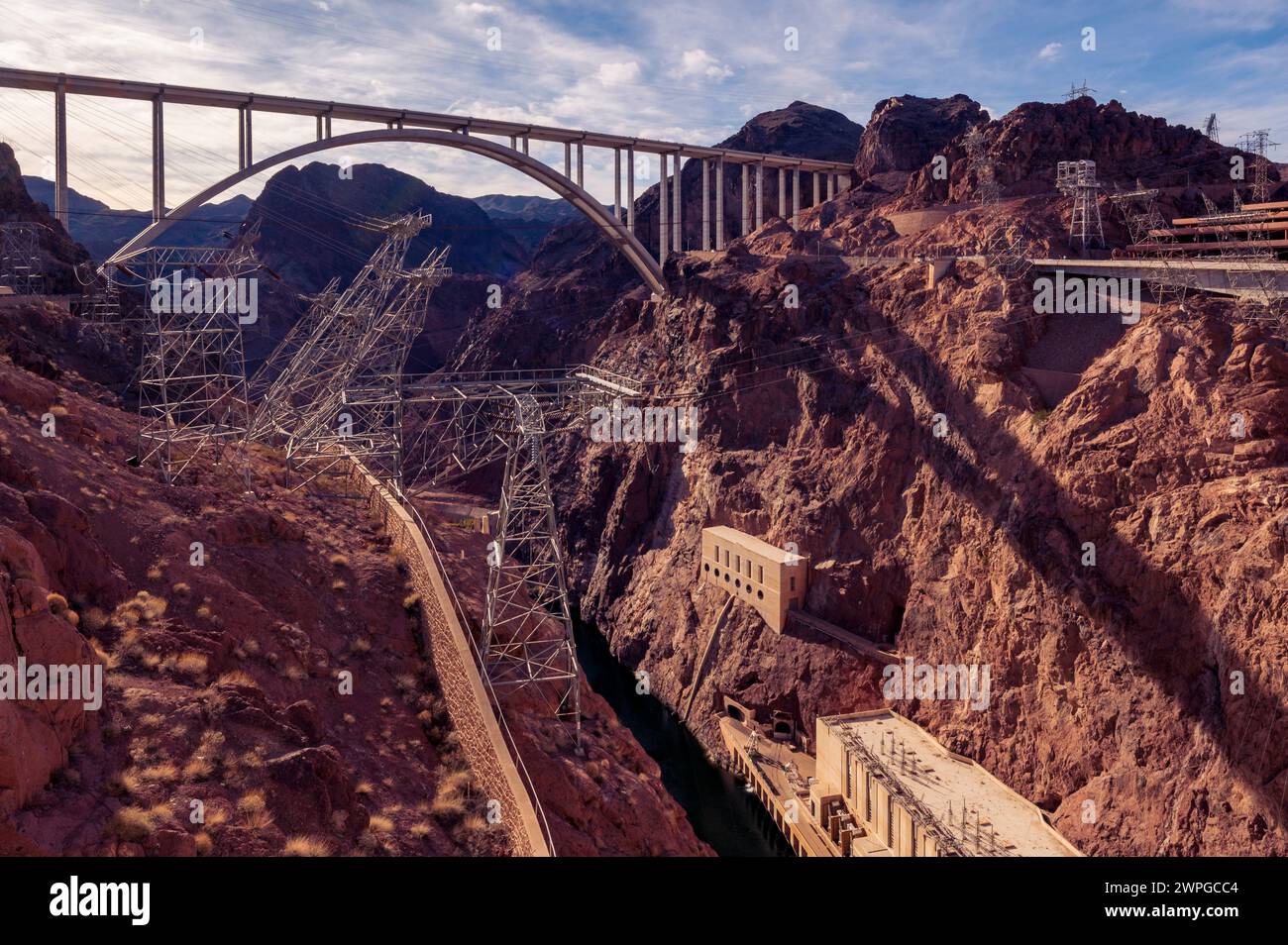 Hoover dam bridge construction hi-res stock photography and images - Alamy